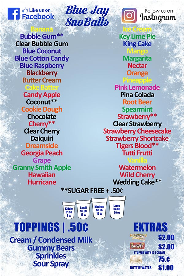 Home - Blue Jay Snoballs